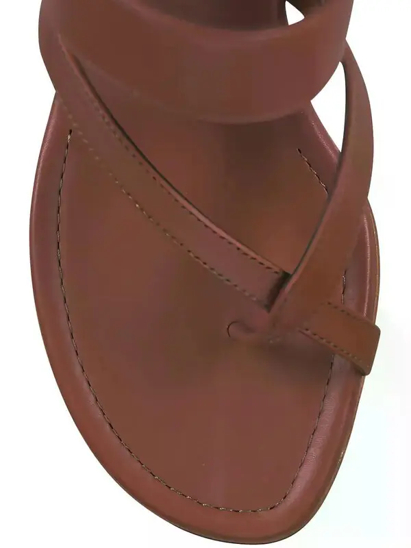Manolo Blahnik Susa Strappy Leather Sandals - Brown