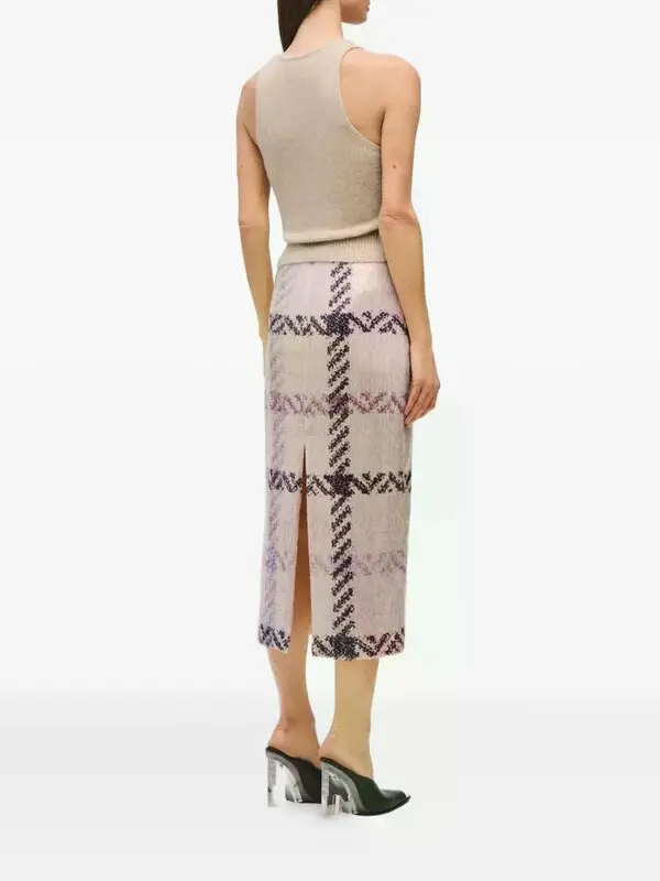 Brandon Maxwell Mercer Sequin-embellished Midi Pencil Skirt