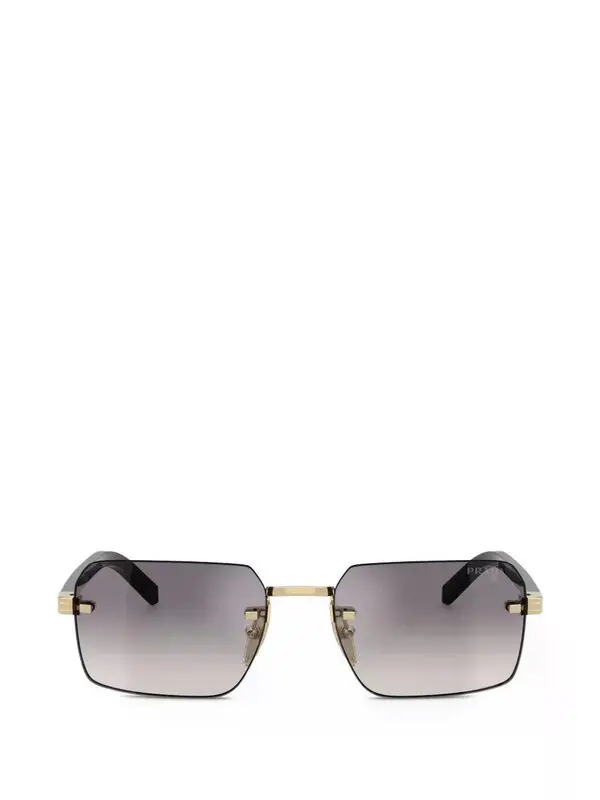 Prada Rectangle-frame Sunglasses - Gold