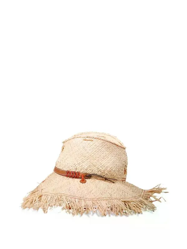 CUBA LAB Fringed Woven Hat