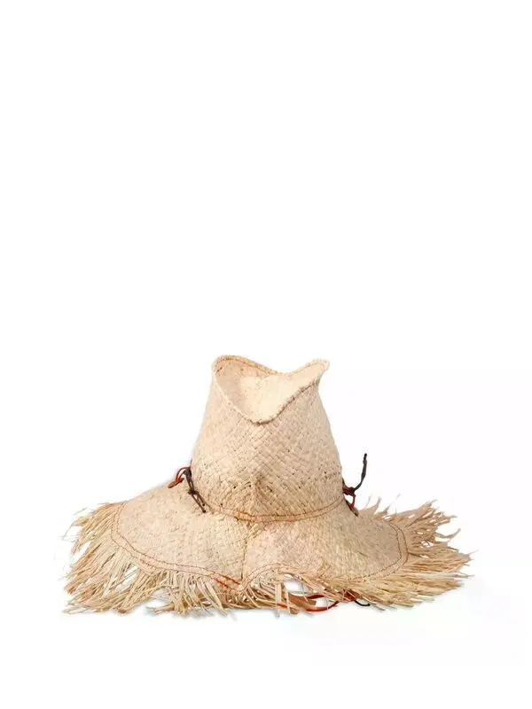 CUBA LAB Fringed Woven Hat