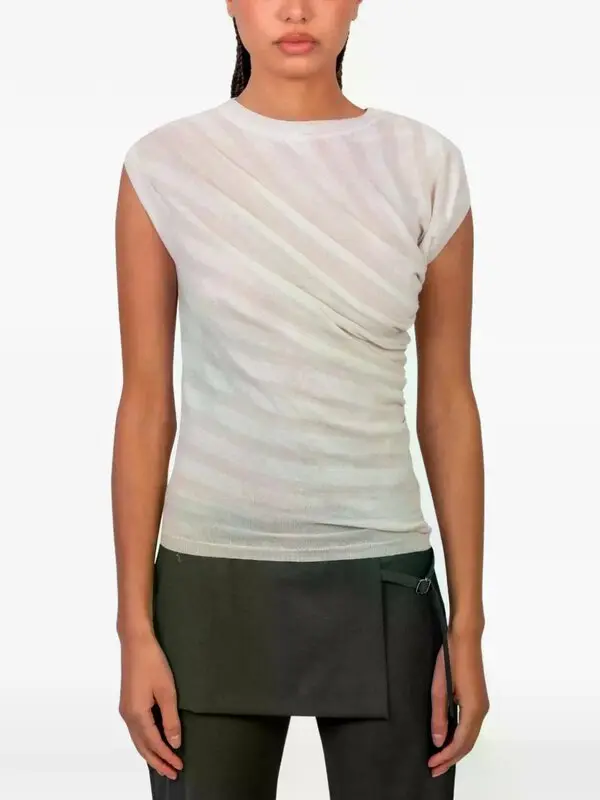 Paloma Wool Raven Draped Sleeveless Top - Neutrals