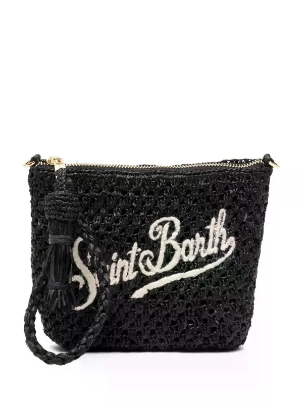MC2 SAINT BARTH Embroidered Raffia Pouch