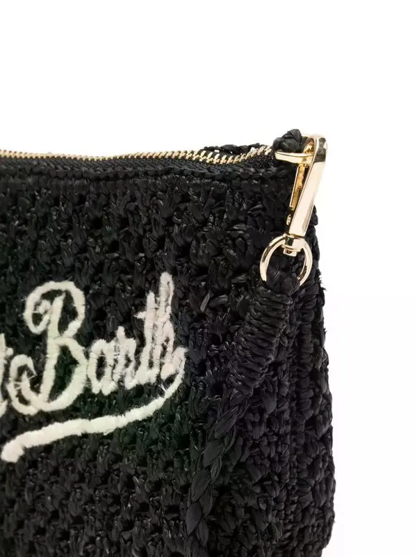 MC2 SAINT BARTH Embroidered Raffia Pouch
