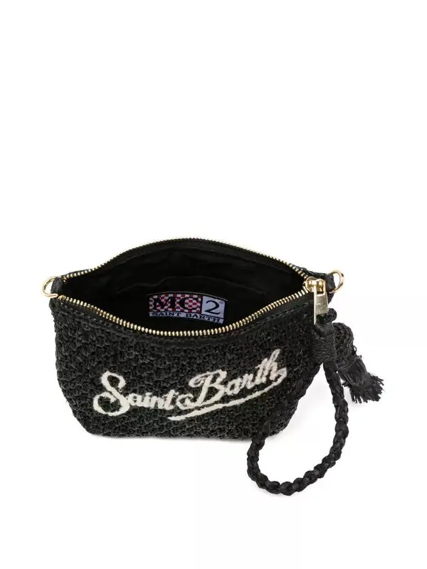 MC2 SAINT BARTH Embroidered Raffia Pouch