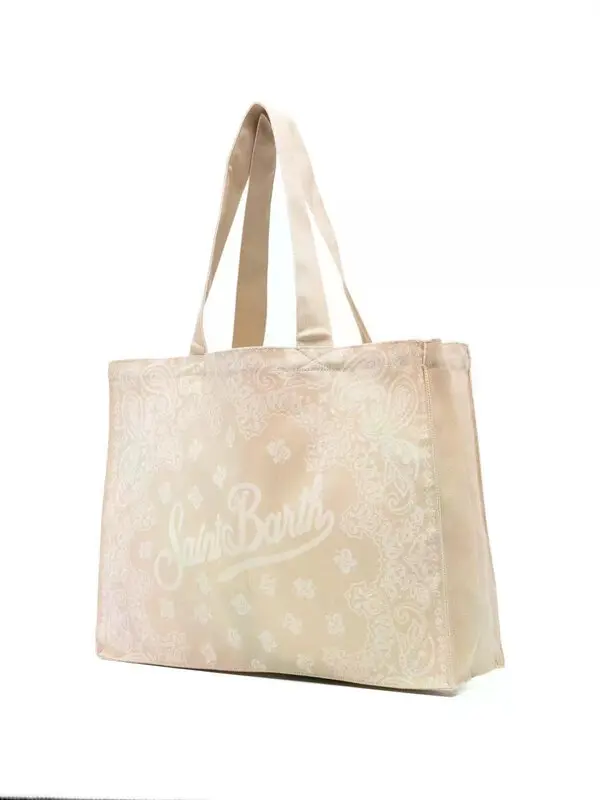 MC2 SAINT BARTH Paisley-print Beach Bag - Neutrals