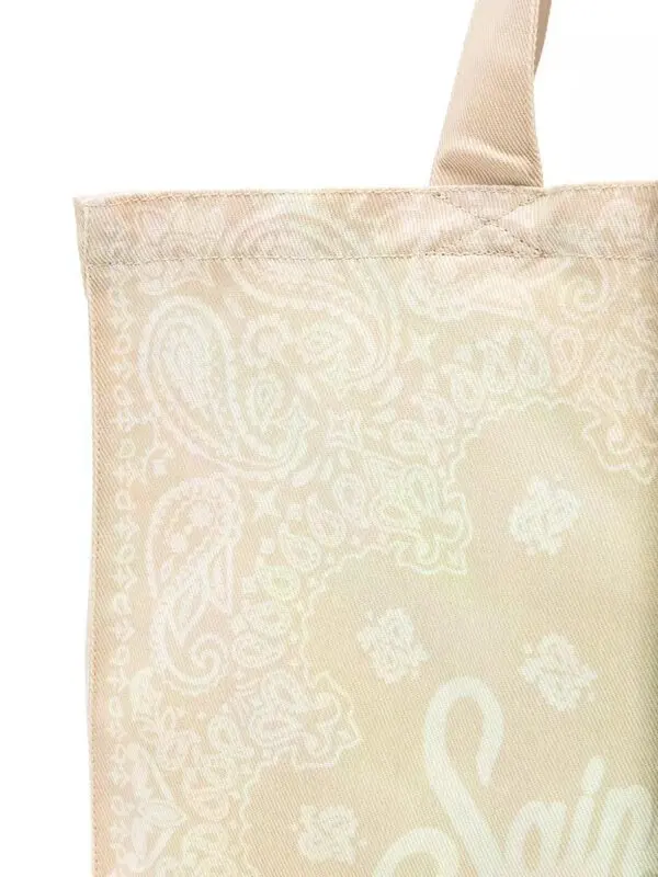 MC2 SAINT BARTH Paisley-print Beach Bag - Neutrals