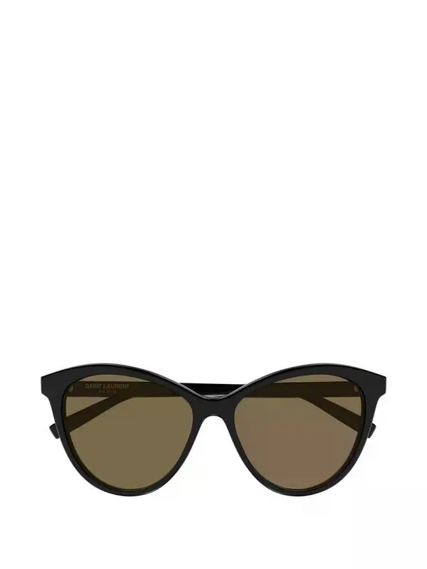 Saint Laurent Cat-eye Logo-lettering Sunglasses - Black