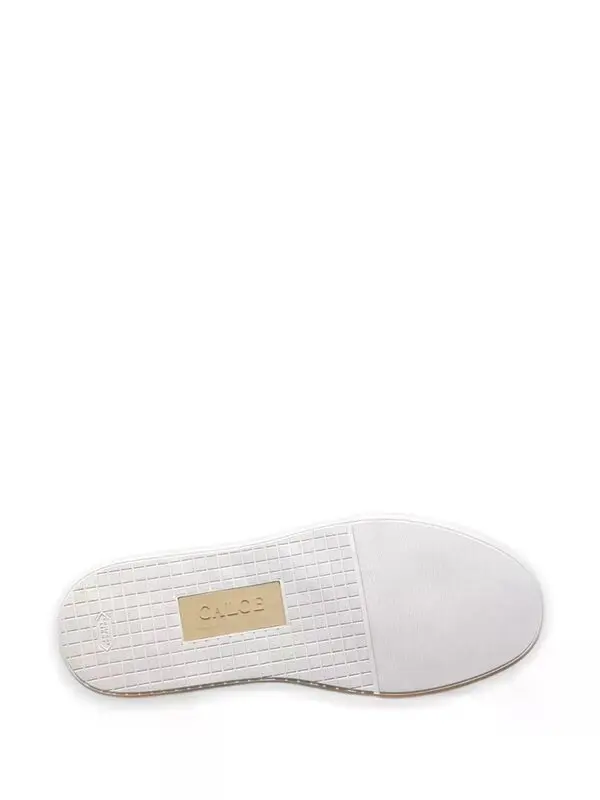 CALCE Interwoven Leather Sneakers - Brown