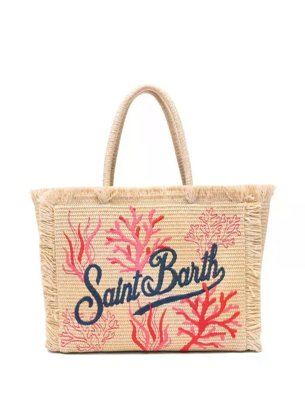 MC2 SAINT BARTH Embroidered Tote Bag - Neutrals