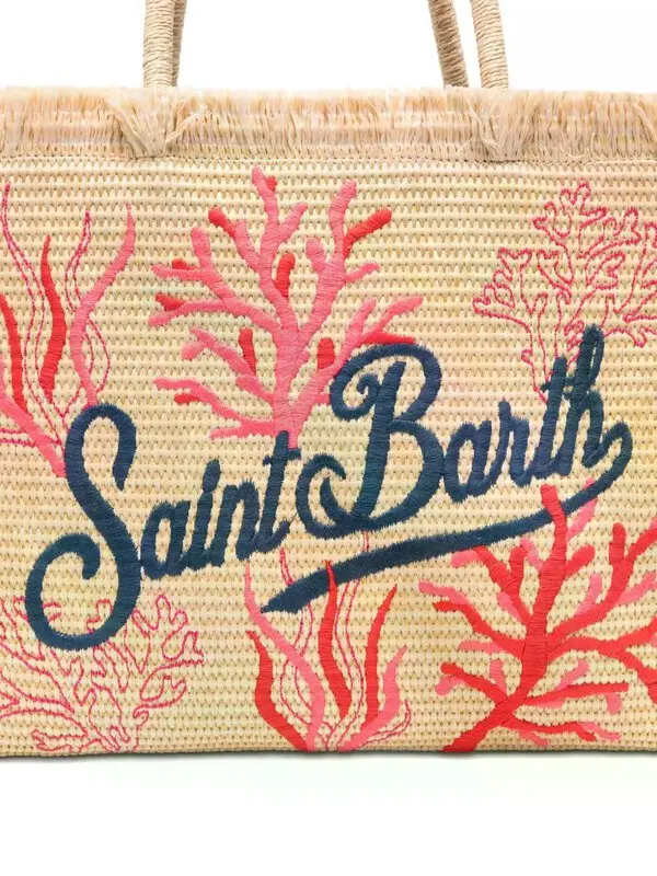 MC2 SAINT BARTH Embroidered Tote Bag - Neutrals