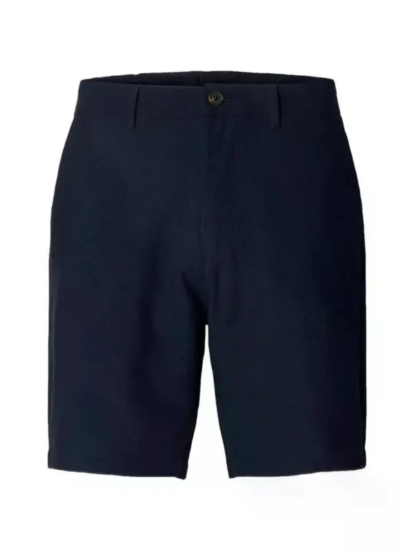 SELECTED Seersucker Regular Fit Shorts - Blue