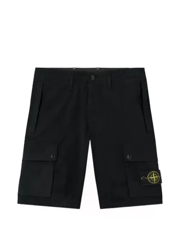 Stone Island Compass-badge Cargo Shorts - Black