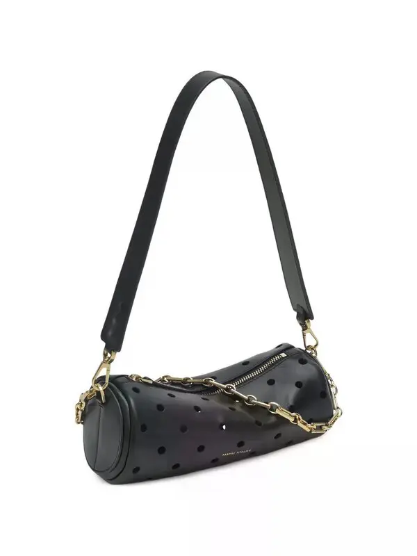 Manu Atelier Mini Cylinder Perforated Shoulder Bag