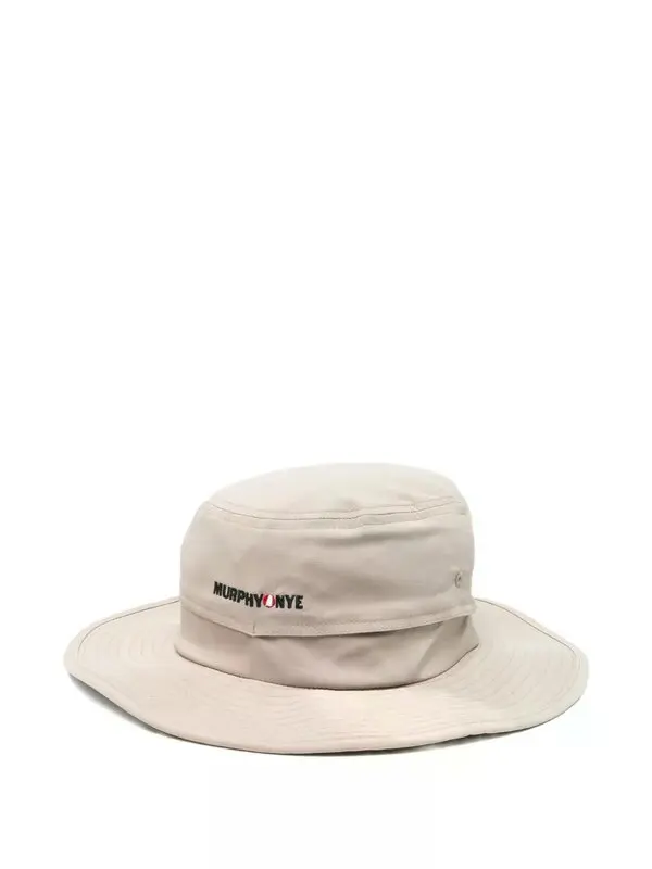 MURPHY&NYE Logo-embroidered Drawstring Bucket Hat - Neutrals