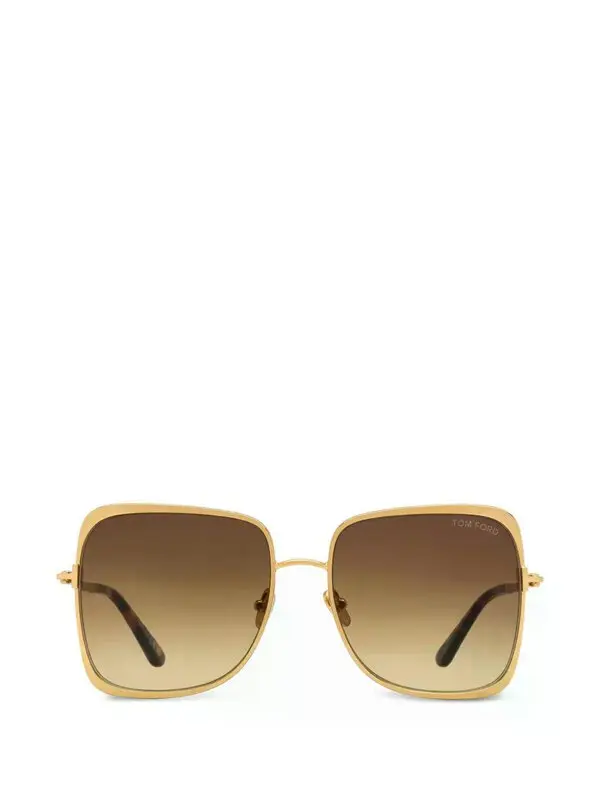 TOM FORD Tara Square-frame Sunglasses - Gold