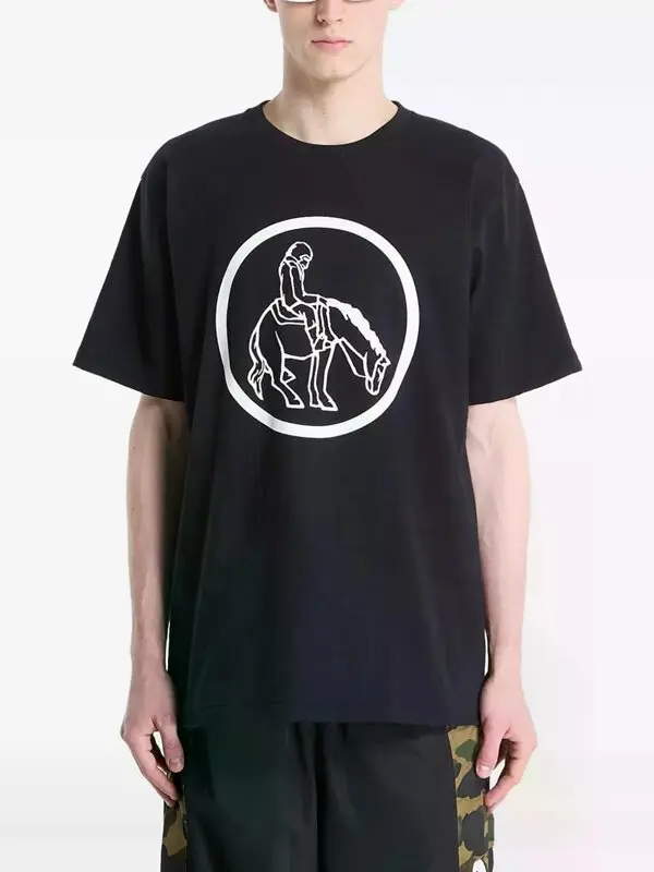 A BATHING APE Graphic Print T-shirt - Black