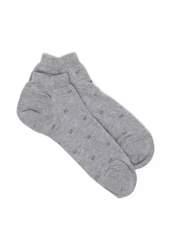 Zegna Iconic Logo Socks - Grey