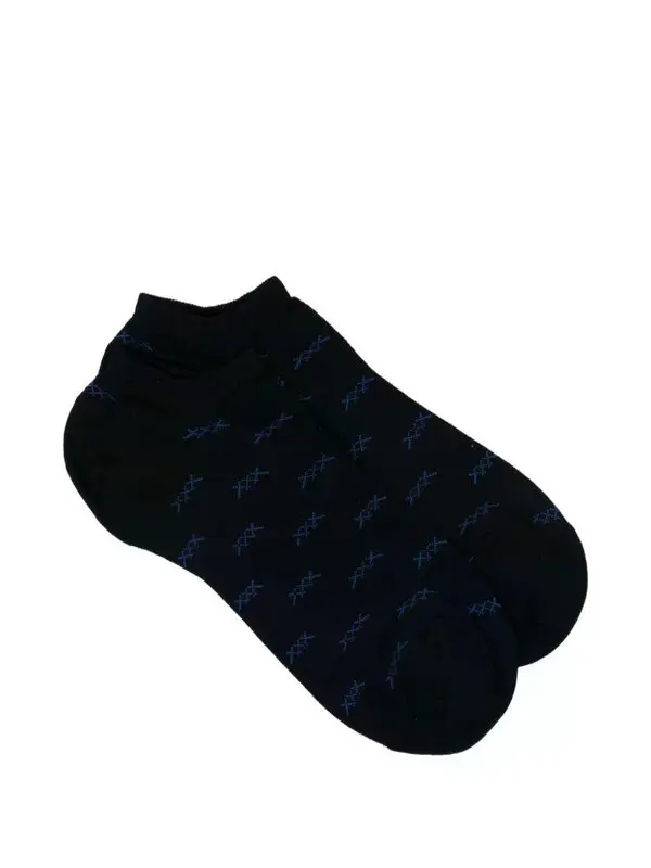Zegna Triple Stitch Ankle Socks - Black