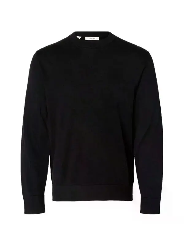 SELECTED Long-sleeve Cotton Sweater - Black