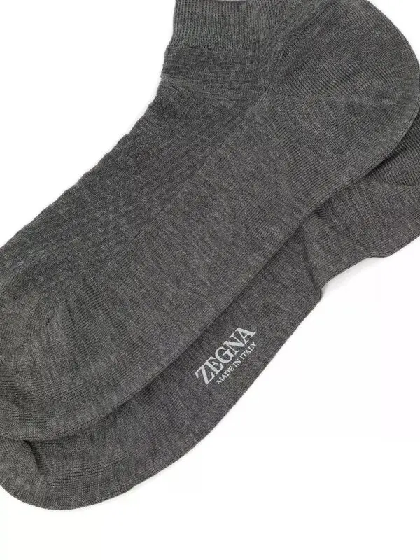 Zegna Sleek Dash Socks - Grey