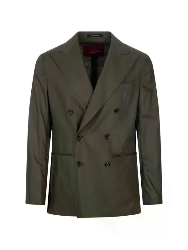 MONTECORE Double-breasted Peak-lapels Blazer - Green