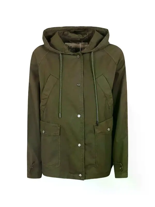 Herno Hooded Drawstring Jacket - Green