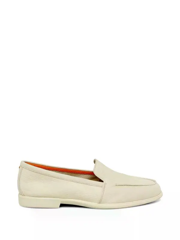 Santoni Grain-texture Leather Loafers - Neutrals