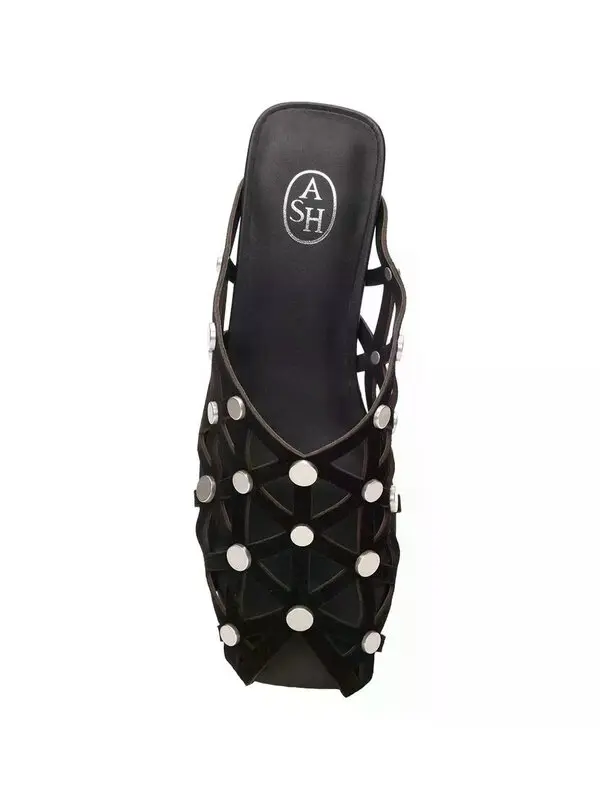 Ash Stud-embellished Cut-out Sandals - Black