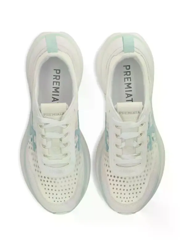 Premiata Perforated-detail Sneakers - White