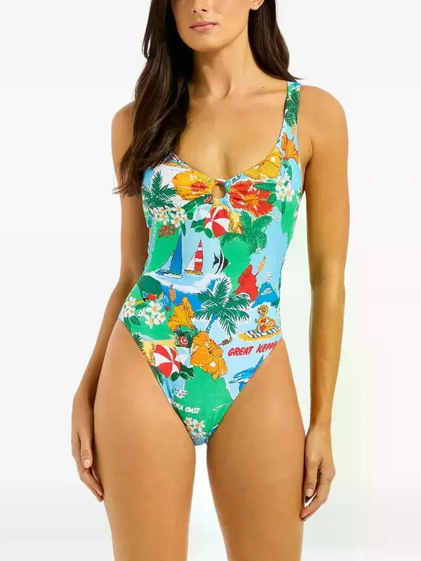 Seafolly Ring-front Halterneck One-piece Swimsuit