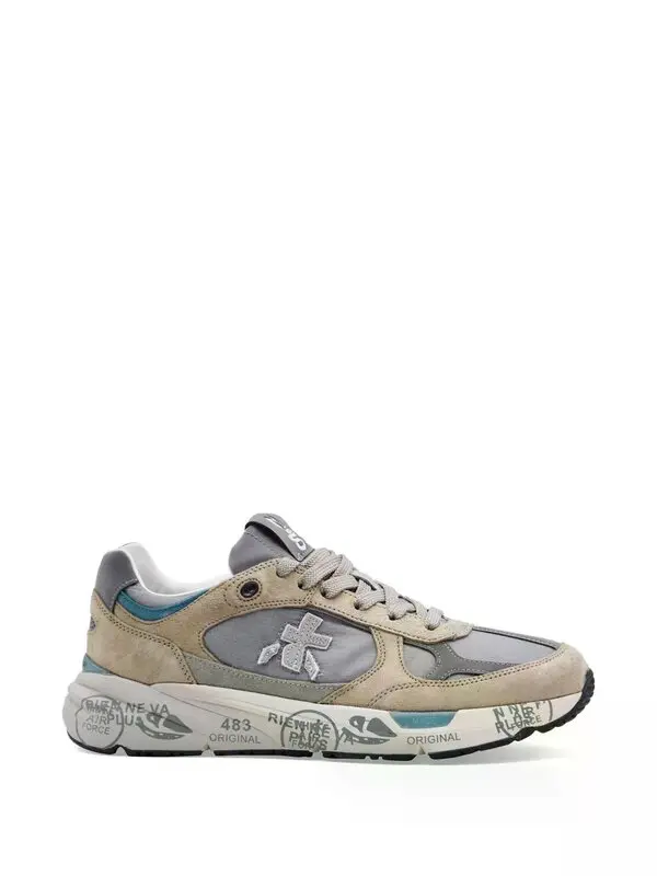 Premiata Mase 25 Logo-patch Panelled Sneakers - Neutrals