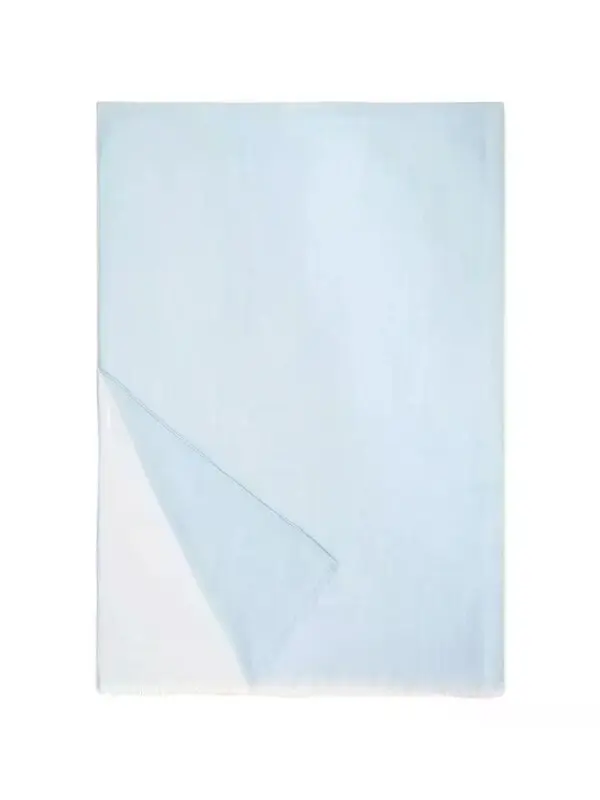 Loro Piana Unique Stole Fringed Scarf - Blue