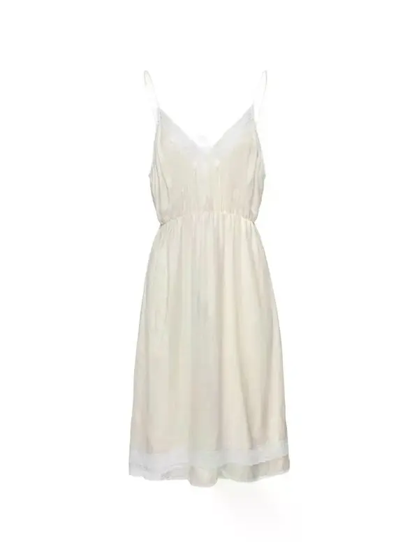 Magda Butrym Lace-trim Slip Dress - Neutrals