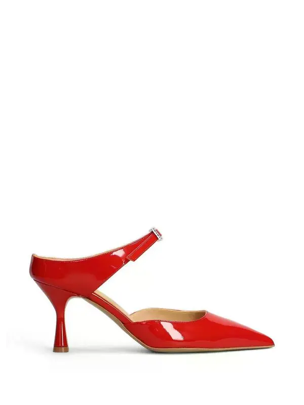 FRATELLI RUSSO Patent-finish Crystal-embellished Pumps - Red