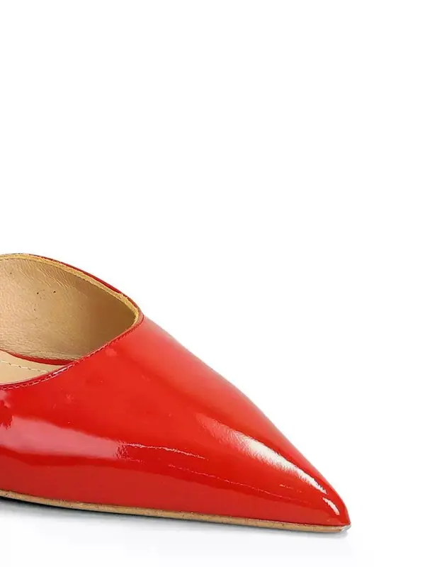 FRATELLI RUSSO Patent-finish Crystal-embellished Pumps - Red