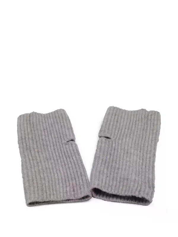 Club Monaco Ribbed-knit Cashmere Gloves - Grey