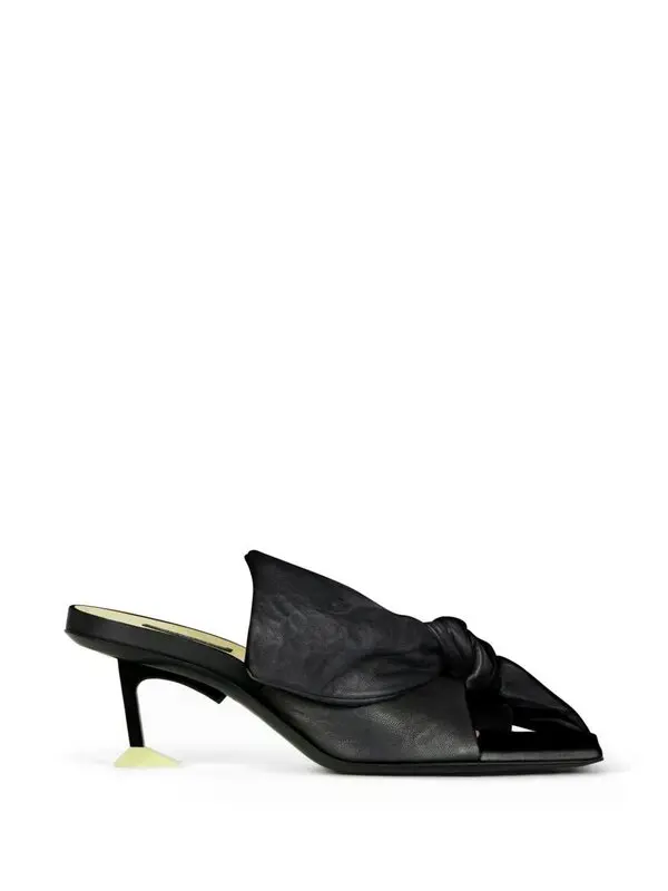 Givenchy Boudoir Knot-detail Square-toe Sandals - Black