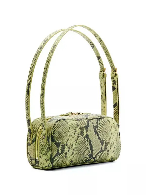 Patrizia Pepe Python-print Leather Shoulder Bag
