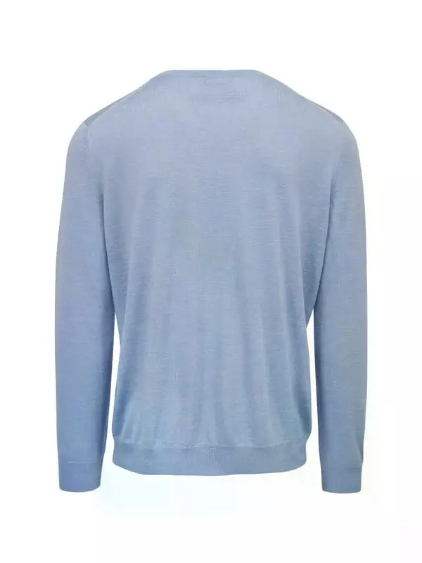 Zegna Fine-knit Crew-neck Sweater - Blue