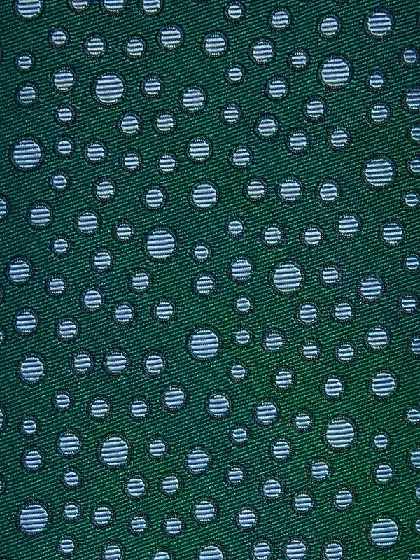 FERRAGAMO Polka-dot Silk Tie - Green