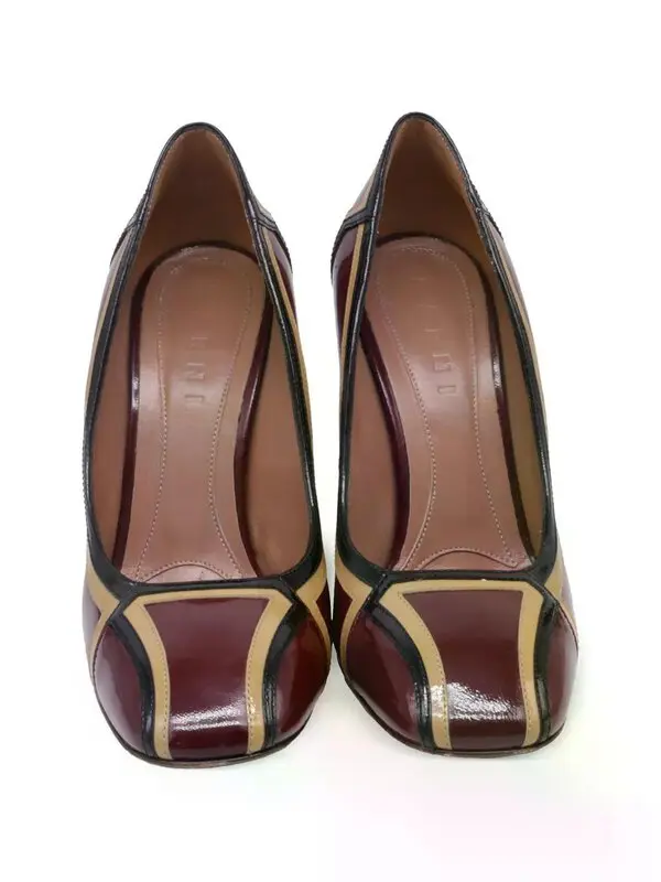 Marni Leather Block Heel Pumps