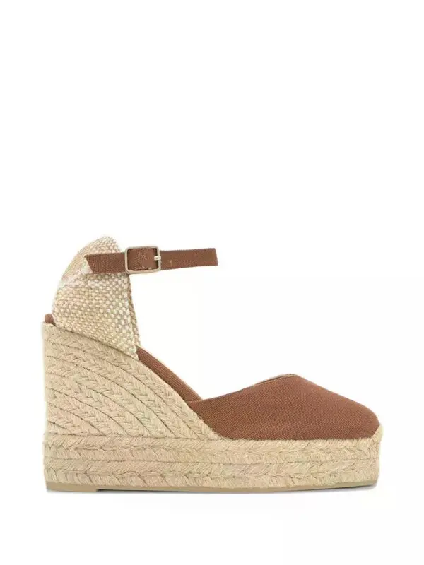 CastaÑer Buckle-fastening Wedge Espadrilles - Brown