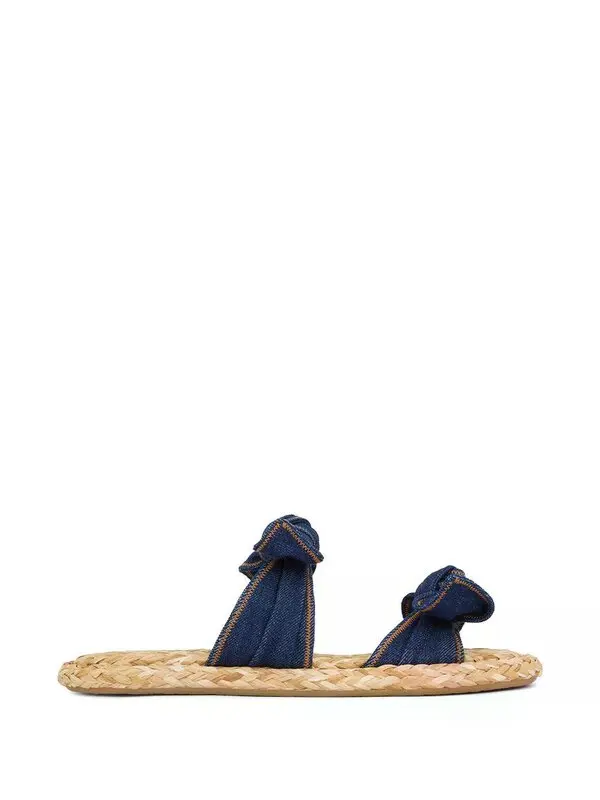 Zimmermann Carousel Bow-detail Flat Sandals - Blue