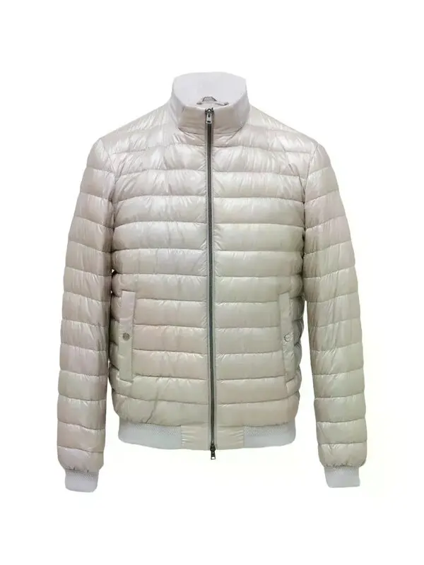 Herno Quilted Zip-up Jacket - Neutrals