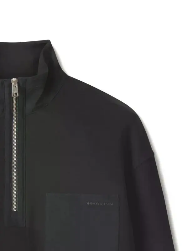 Maison Kitsuné Half-zip Nylon-pocket Sweater