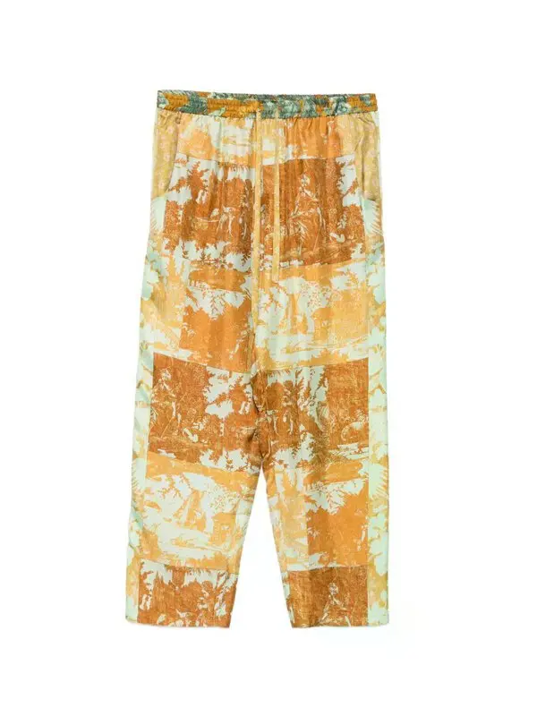 PIERRE-LOUIS MASCIA Toile De Jouy-print Trousers - Orange