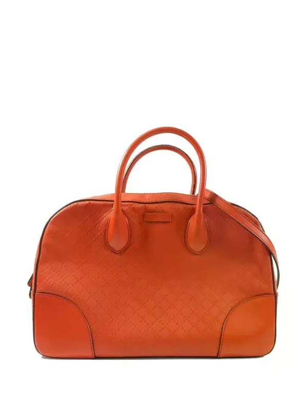 Gucci Gg Leather Shoulder Bag - Orange