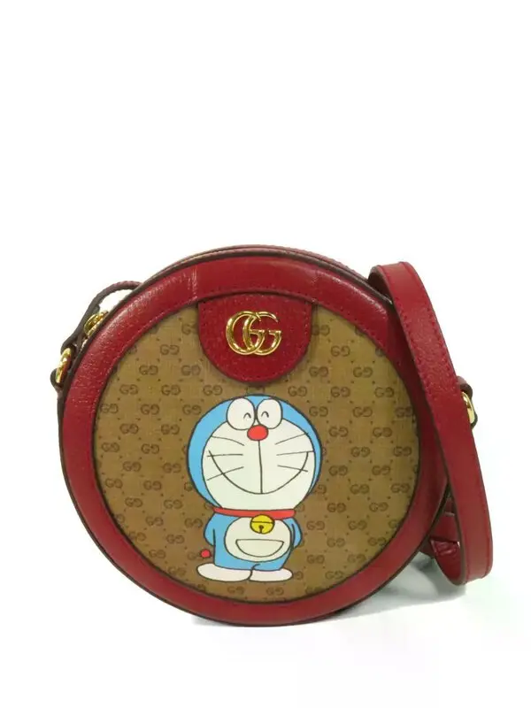 Gucci Gg Supreme Doraemon Shoulder Bag - Neutrals