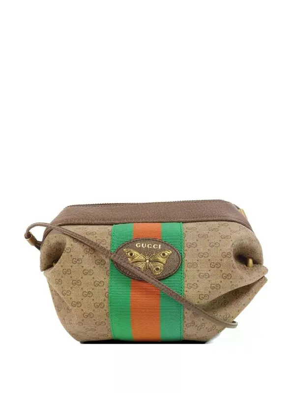 Gucci Gg Web-stripe Shoulder Bag - Neutrals